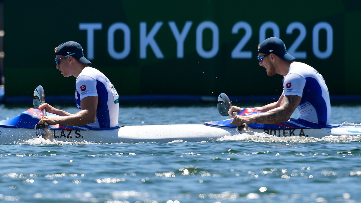 Samuel Baláž a Adam Botek dnes v semifinále K2 na OH Tokio 2020 / 2021 ...