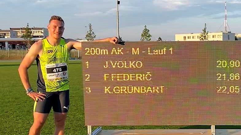 Šprintér Ján Volko vyhral beh na 200 m na mítingu v Eisenstadte | SPORTNET