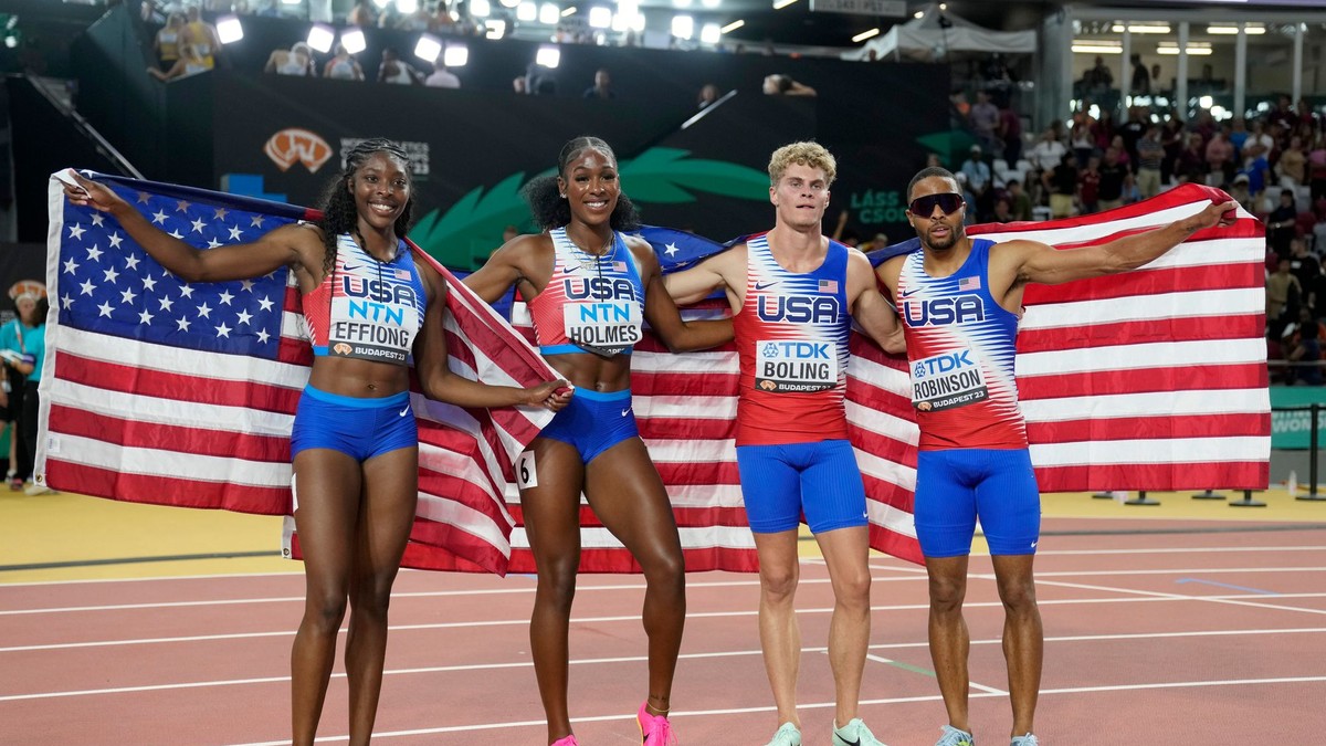 MS v atletike 2023: Atléti USA pokorili svetový rekord v miešanej ...