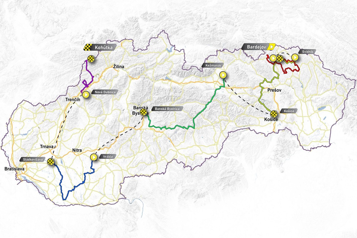 1. etapa na Okolo Slovenska 2025 - profil, kompletná trasa, mapa | SPORTNET