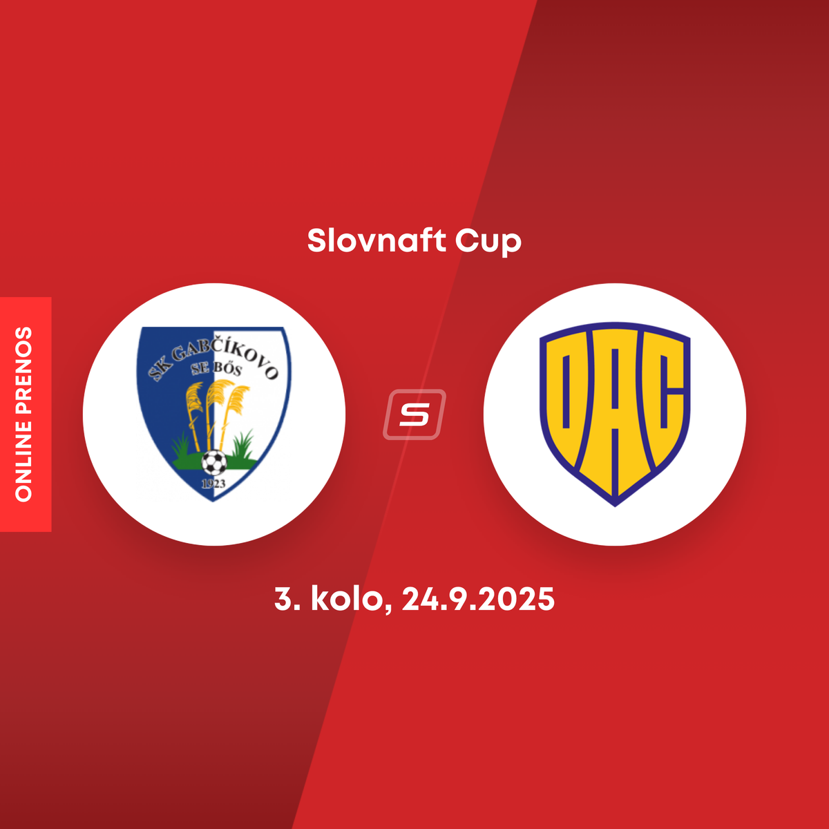 ONLINE: Gabčíkovo - DAC 1904 Dunajská Streda, Slovnaft Cup LIVE (3 ...