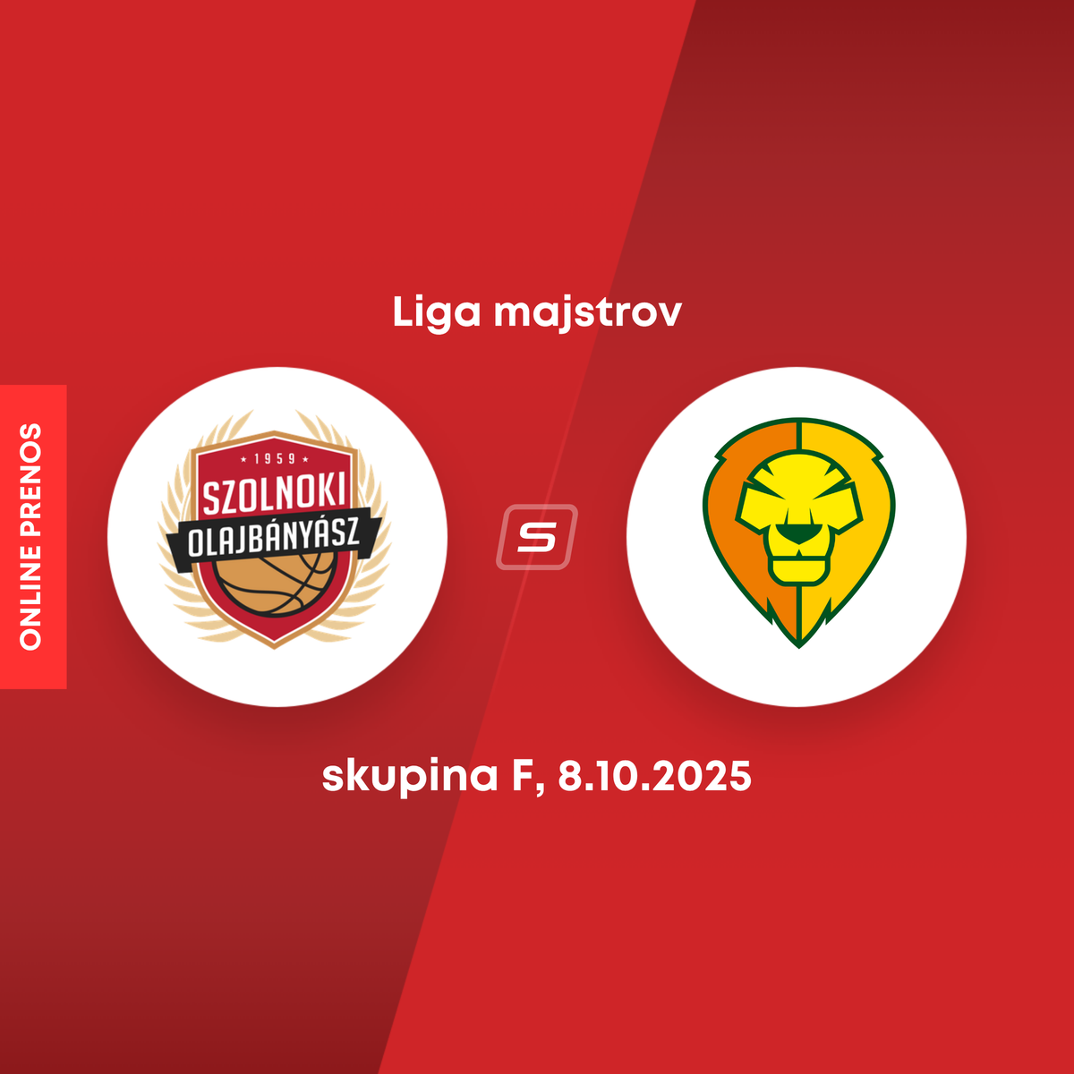 Szolnoki Olaj KK - Patrioti Levic: ONLINE prenos Liga majstrov LIVE | SPORTNET