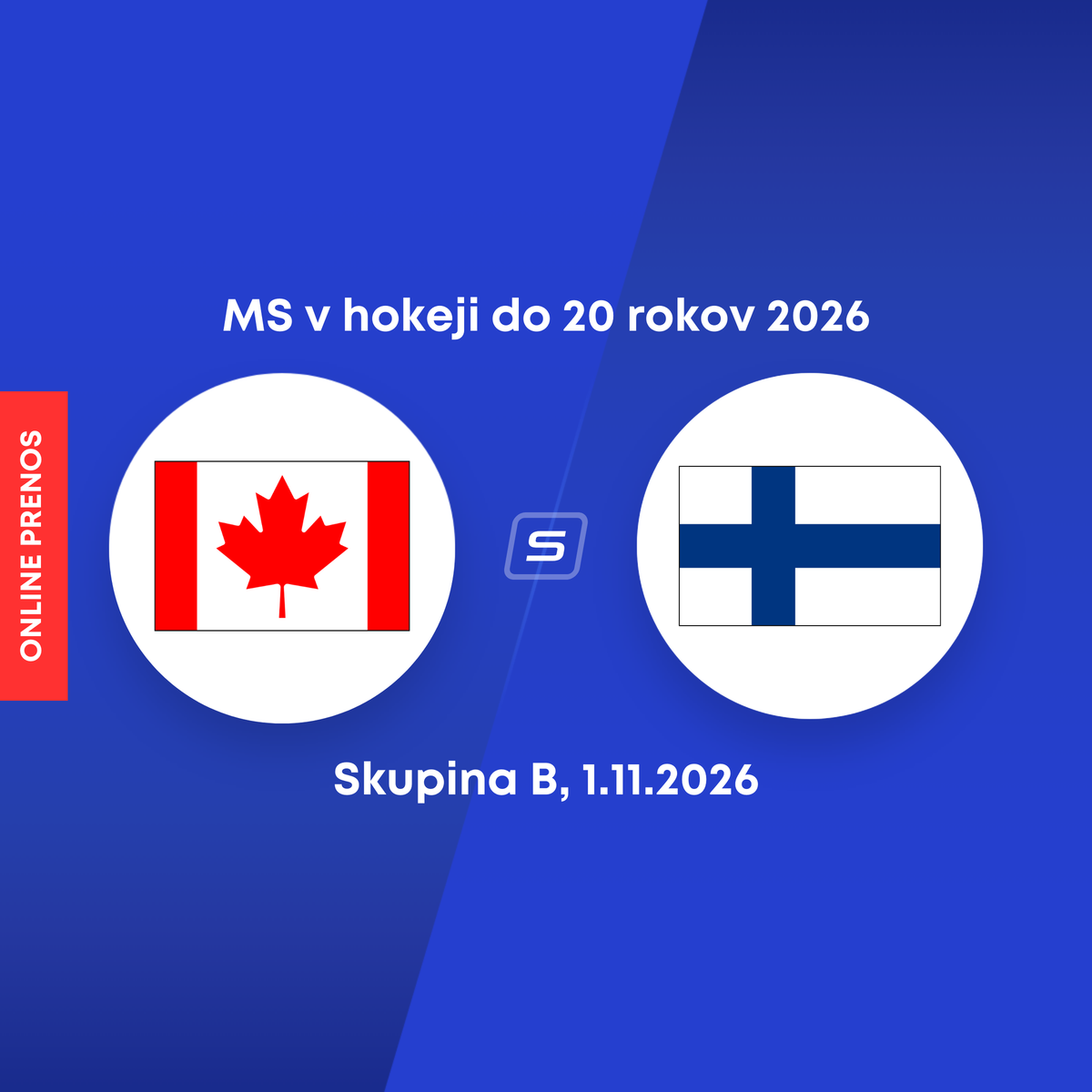 Kanada - Fínsko: ONLINE prenos z MS v hokeji U20 2026 LIVE | SPORTNET