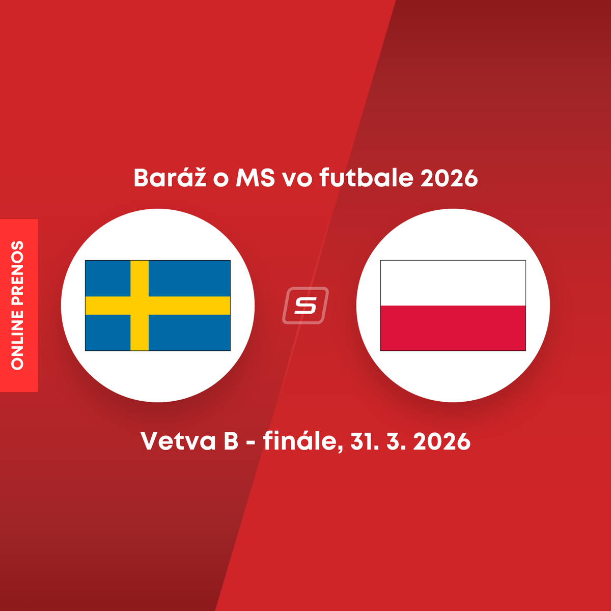 Švédsko - Poľsko: ONLINE prenos baráž o MS vo futbale 2026 LIVE | SPORTNET