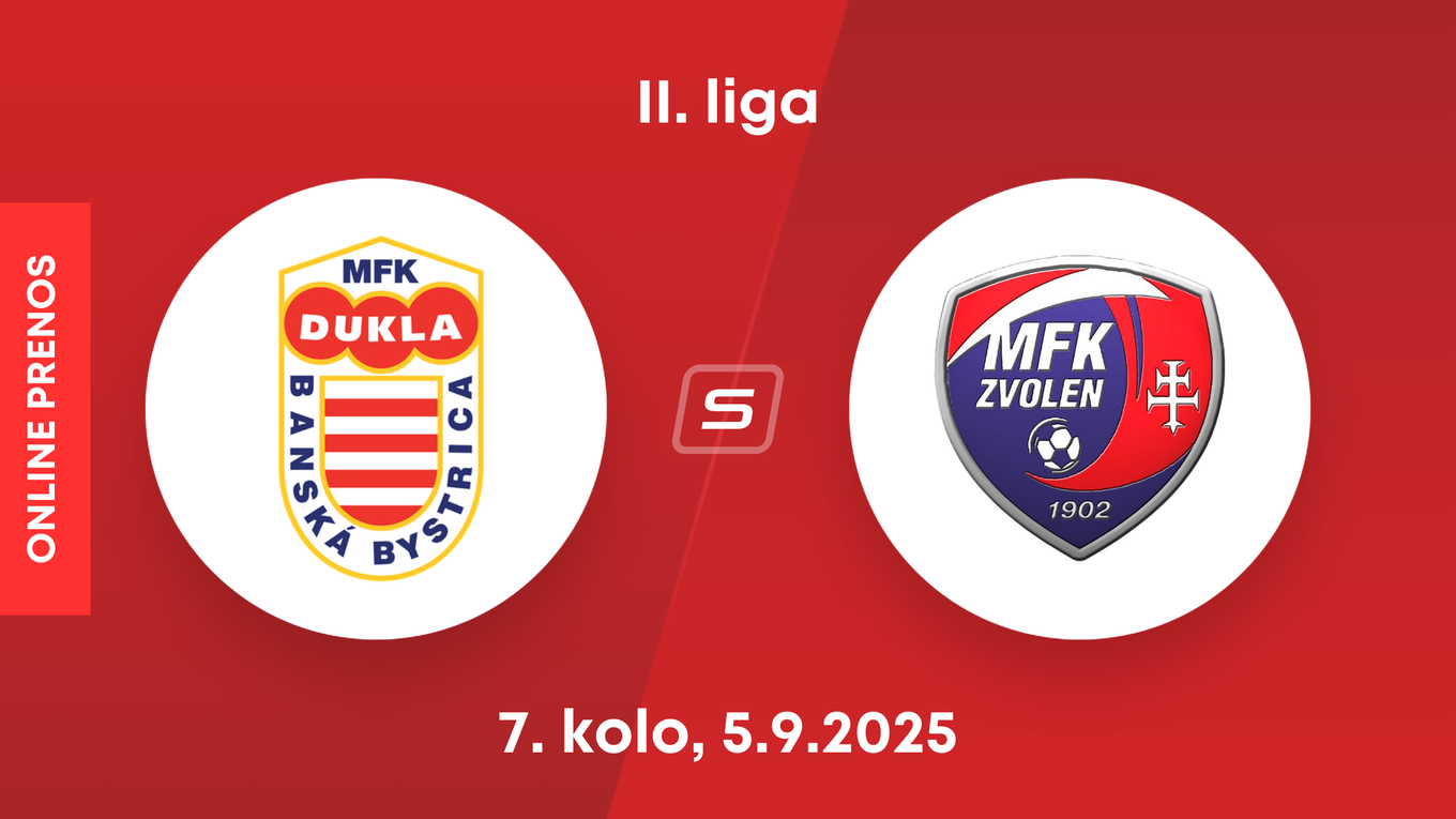 B. Bystrica - Zvolen: ONLINE prenos zo 7. kola II. ligy dnes LIVE | SPORTNET