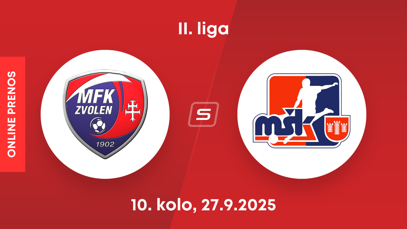 Zvolen - P. Bystrica: ONLINE prenos z 10. kola II. ligy dnes LIVE | SPORTNET