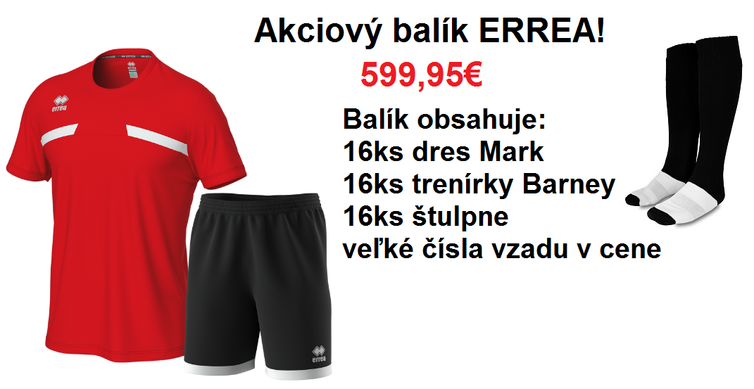 Akciový balík Errea Mark / Barney - 16ks! | Futbalnet.shop
