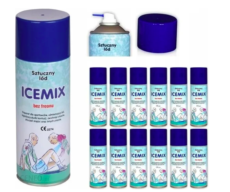 Chladiaci sprej ICEMIX 400 ml - sada 12 kusov | Futbalnet.shop